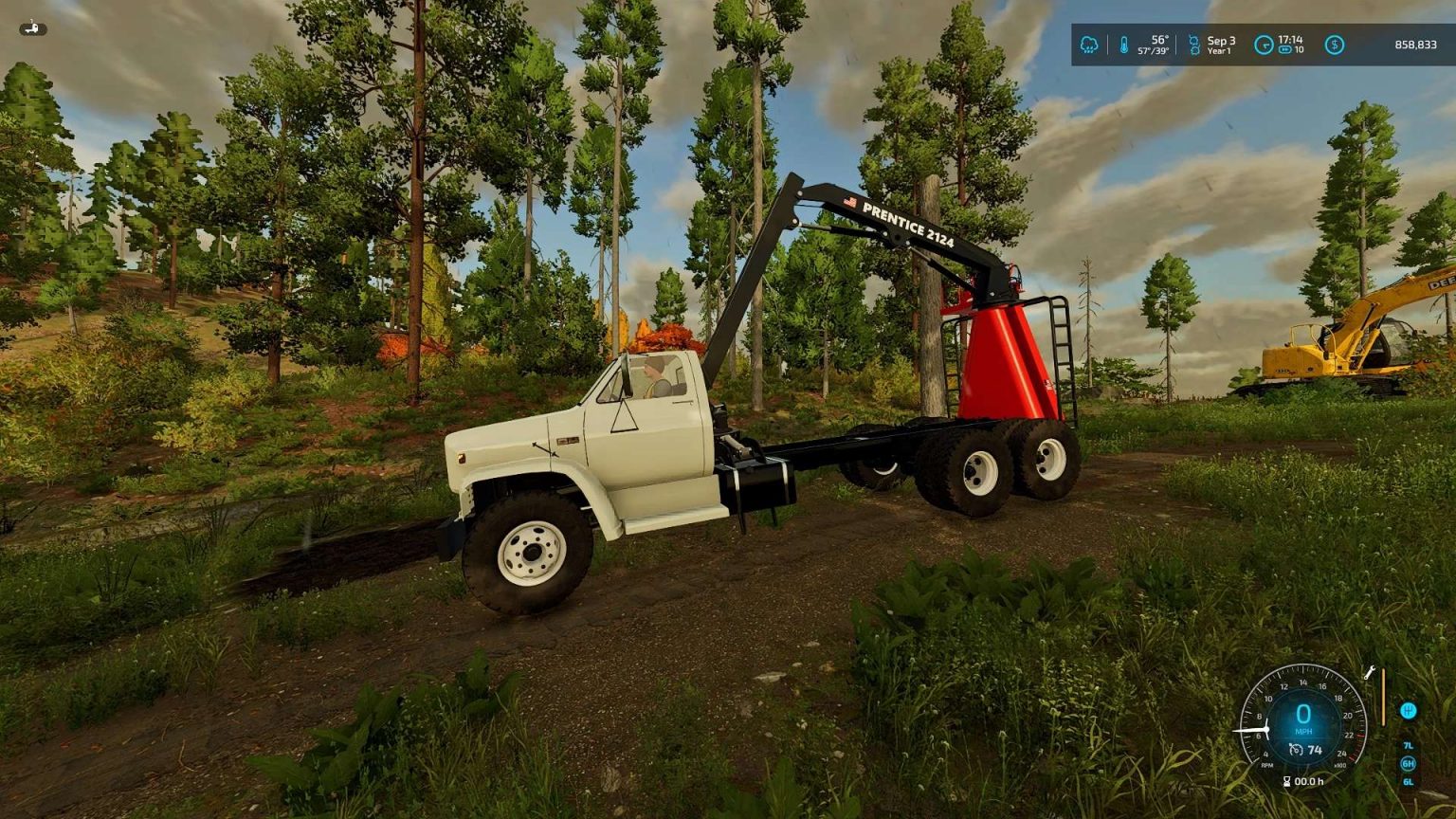 C-60 Log Loader Truck Rear Mount v1.0 FS22 Mod | Farming Simulator 22 Mod
