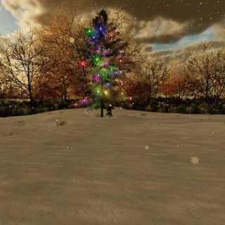 Christmas Tree With Snowman v1.0 FS22 Mod | Farming Simulator 22 Mod
