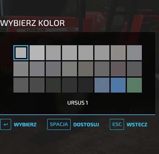 Colors for PREFAB type Ursus v1.0 FS22 Mod | Farming Simulator 22 Mod