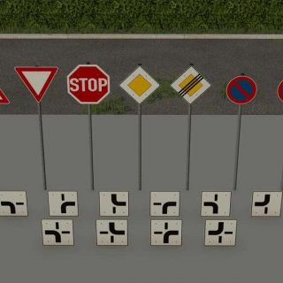German Traffic Signs (Prefab) v1.0.0.1 FS22 Mod | Farming Simulator 22 Mod