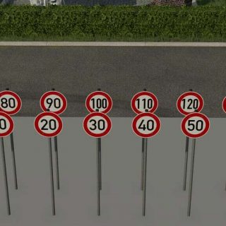 German Traffic Signs (Prefab) v1.0.0.1 FS22 Mod | Farming Simulator 22 Mod