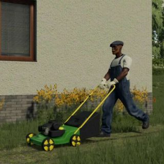 Hand Lawn Mower v1.0.2 FS22 Mod | Farming Simulator 22 Mod