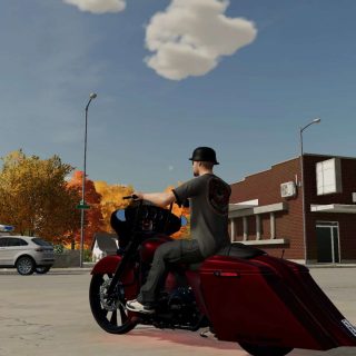 Harley Streetglide v1.0 FS22 Mod | Farming Simulator 22 Mod