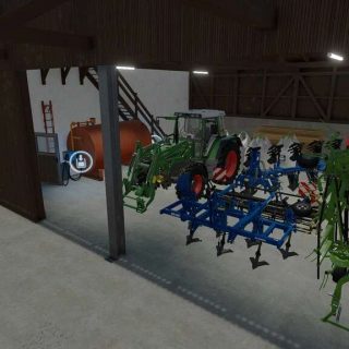 Machine Hall With Workshop v1.0 FS22 Mod | Farming Simulator 22 Mod