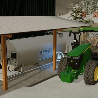 Machineshed With Gasstation v1.0 FS22 Mod | Farming Simulator 22 Mod