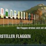 Manufacturer Flags v1.1 FS22 Mod | Farming Simulator 22 Mod