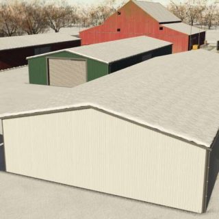 Metal Hall With Silo v1.0 FS22 Mod | Farming Simulator 22 Mod