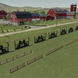 Ranch Gates And Fences Packs v1.0 FS22 Mod | Farming Simulator 22 Mod