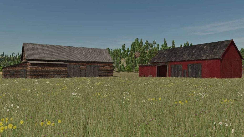 Scandinavia old sheds v1.0 FS22 Mod | Farming Simulator 22 Mod