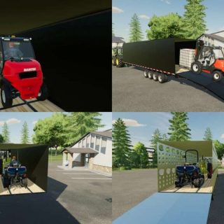 40' Lizard Flatbed Autoloading Bale Trailer v1.0.0.1 FS22 Mod | Farming ...