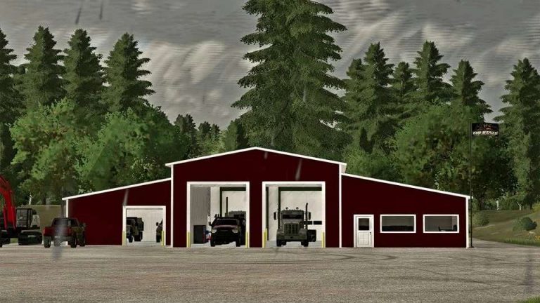 5 bay truck shop v1.0 FS22 Mod | Farming Simulator 22 Mod