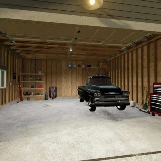 American Two Car Garage v1.0 FS22 Mod | Farming Simulator 22 Mod