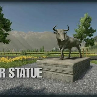 Bull Statue v1.0 FS22 Mod | Farming Simulator 22 Mod