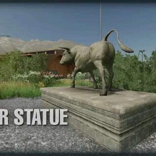 Bull Statue v1.0 FS22 Mod | Farming Simulator 22 Mod