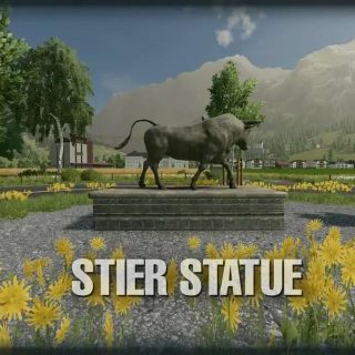 Bull Statue v1.0 FS22 Mod | Farming Simulator 22 Mod