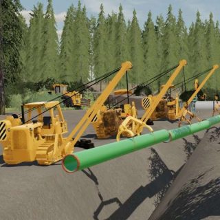 CAT D7 Sidebooms v1.0.0.1 FS22 Mod | Farming Simulator 22 Mod