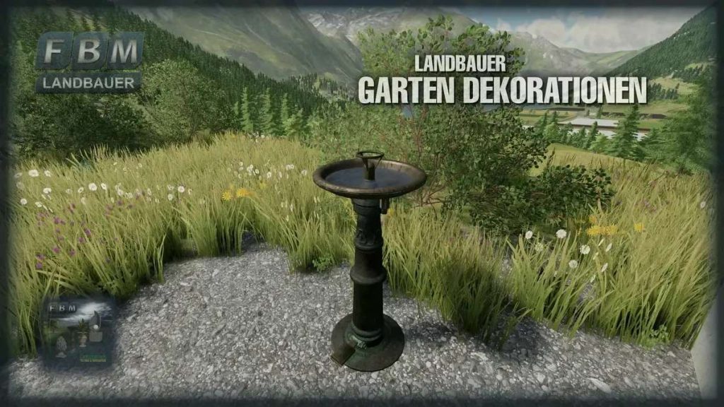 Garden Decorations v1.0 FS22 Mod | Farming Simulator 22 Mod