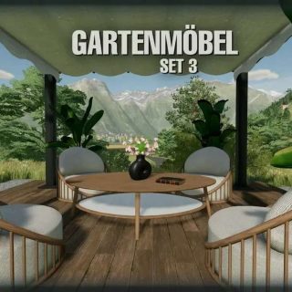 Garden Furniture Set 3 v1.0 FS22 Mod | Farming Simulator 22 Mod