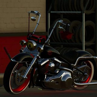 Harley Softail v1.0 FS22 Mod | Farming Simulator 22 Mod