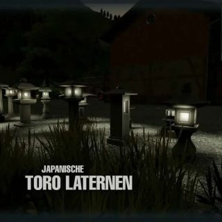 Japanese Toro Lanterns v1.0 FS22 Mod | Farming Simulator 22 Mod