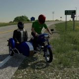 Lizard Motorcycle + SideCar v1.0 FS22 Mod | Farming Simulator 22 Mod