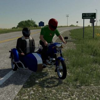 Lizard Motorcycle + SideCar v1.0 FS22 Mod | Farming Simulator 22 Mod