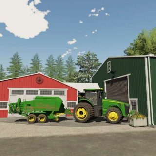 Metal Hall With Extension v1.0 FS22 Mod | Farming Simulator 22 Mod