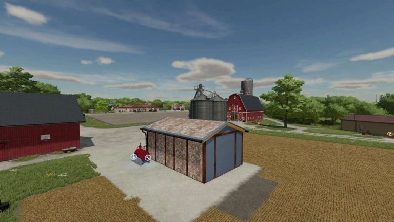 Small Workshop Garage And Gas Station For Your Farm v1.0 FS22 Mod ...