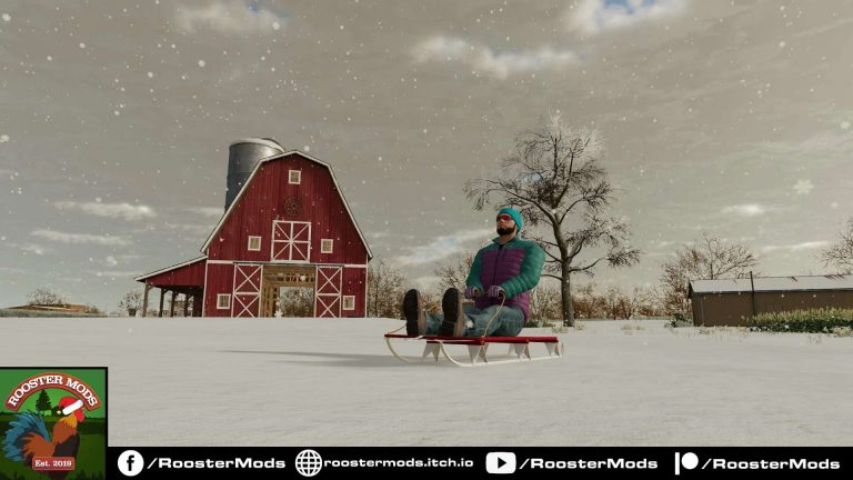 Snow Sled v1.0 FS22 Mod | Farming Simulator 22 Mod