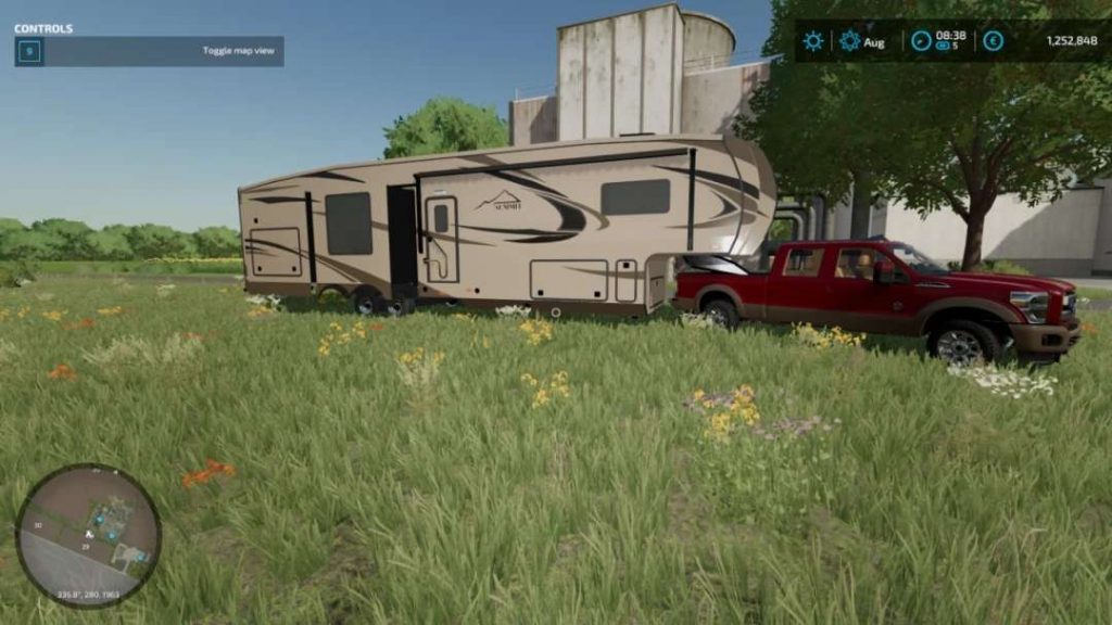 Summit 43ft Fifthwheel Camper v1.0 FS22 Mod | Farming Simulator 22 Mod