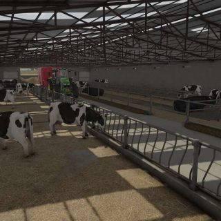 Big Renovated Cow Barn v1.0 FS22 Mod | Farming Simulator 22 Mod