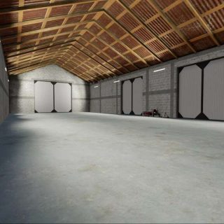 Brick And Plastered Garage v1.0 FS22 Mod | Farming Simulator 22 Mod