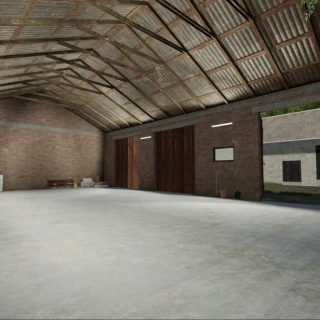 Brick And Plastered Garage v1.0 FS22 Mod | Farming Simulator 22 Mod