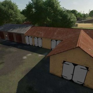 Brick And Plastered Garage v1.0 FS22 Mod | Farming Simulator 22 Mod