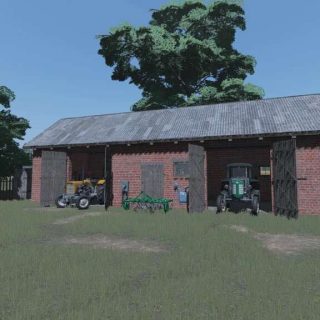 Brick Shed With Barn v1.0 FS22 Mod | Farming Simulator 22 Mod