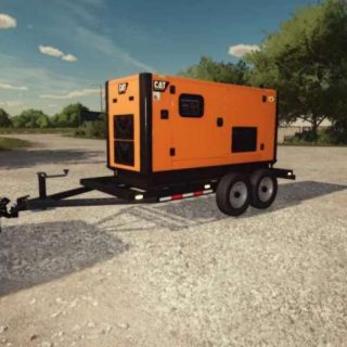 Cat Diesel Generator Trailer v1.0 FS22 Mod | Farming Simulator 22 Mod