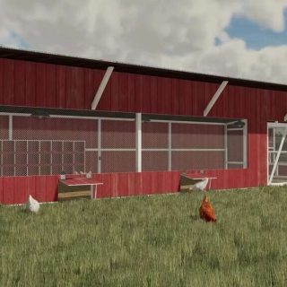 Chicken Barn Large v1.1 FS22 Mod | Farming Simulator 22 Mod