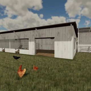 Chicken Barn Large v1.1 FS22 Mod | Farming Simulator 22 Mod