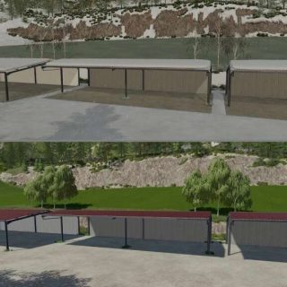 EasySteelSheds Set v1.0 FS22 Mod | Farming Simulator 22 Mod