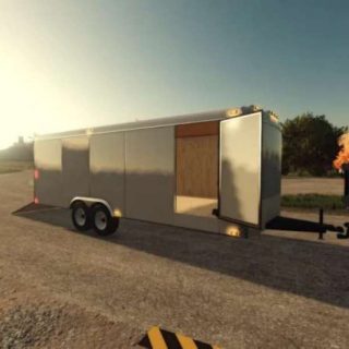 Enclosed Trailer (Skinnable) v1.0 FS22 Mod | Farming Simulator 22 Mod