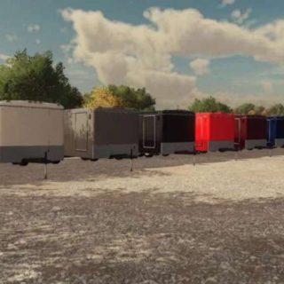 Enclosed Trailer (Skinnable) v1.0 FS22 Mod | Farming Simulator 22 Mod