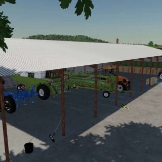 Medium Bale Shed v1.0 FS22 Mod | Farming Simulator 22 Mod