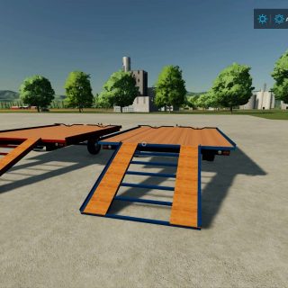 Open deck sled Trailer CHS v1.0 FS22 Mod | Farming Simulator 22 Mod