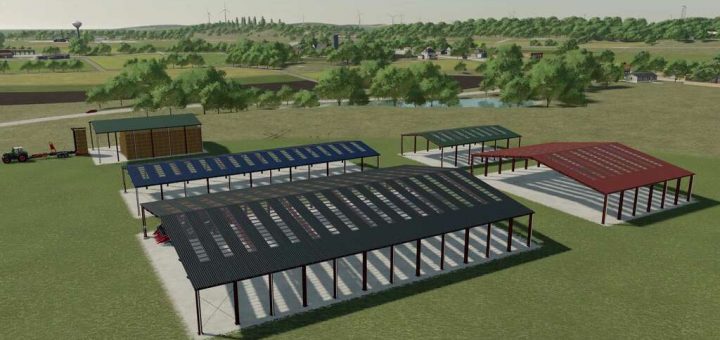 Open Sheds Pack Mods | Farming Simulator 22 Mods