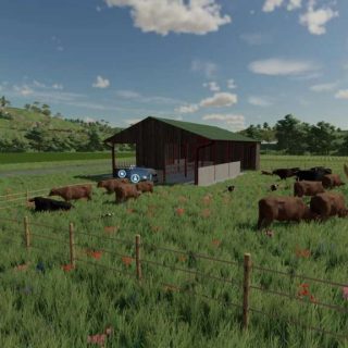 Small UK Cow Barn v1.0 FS22 Mod | Farming Simulator 22 Mod
