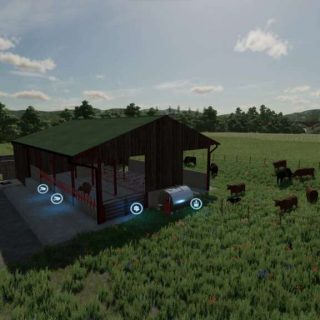 Small UK Cow Barn v1.0.0.1 FS22 Mod | Farming Simulator 22 Mod