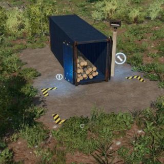 Wood Shipping Container v1.0 FS22 Mod | Farming Simulator 22 Mod