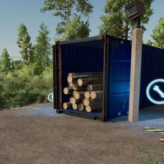 Wood Shipping Container v1.0 FS22 Mod | Farming Simulator 22 Mod