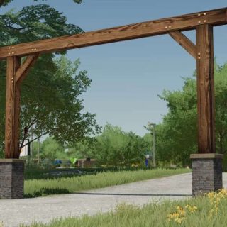 American Ranch Gate Entrance v1.0 FS22 Mod | Farming Simulator 22 Mod