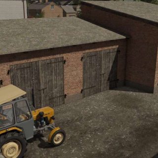 Barn With Garage v1.0 FS22 Mod | Farming Simulator 22 Mod
